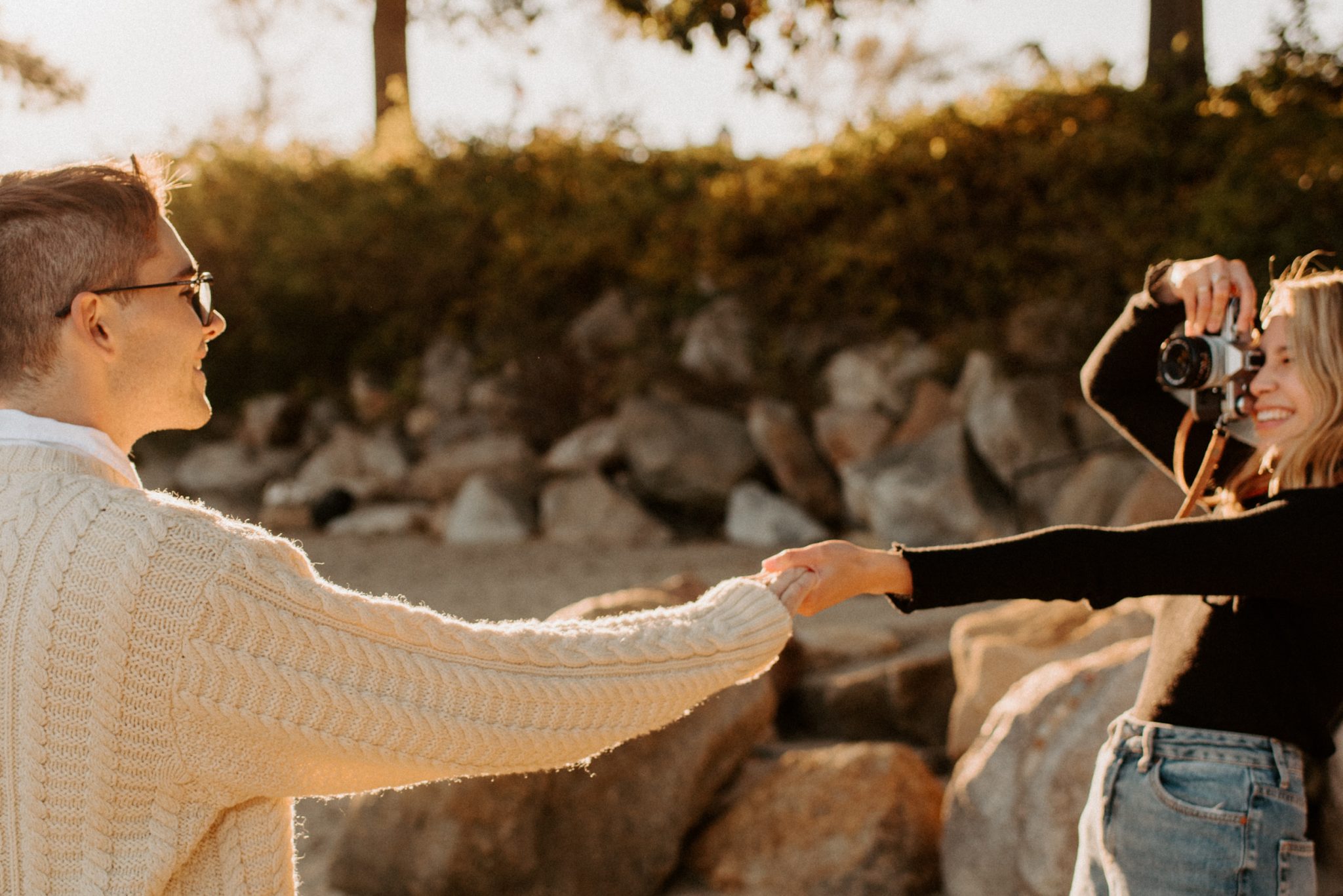 Playful Couples Session at Half Moon Beach | Isabelle & Graham